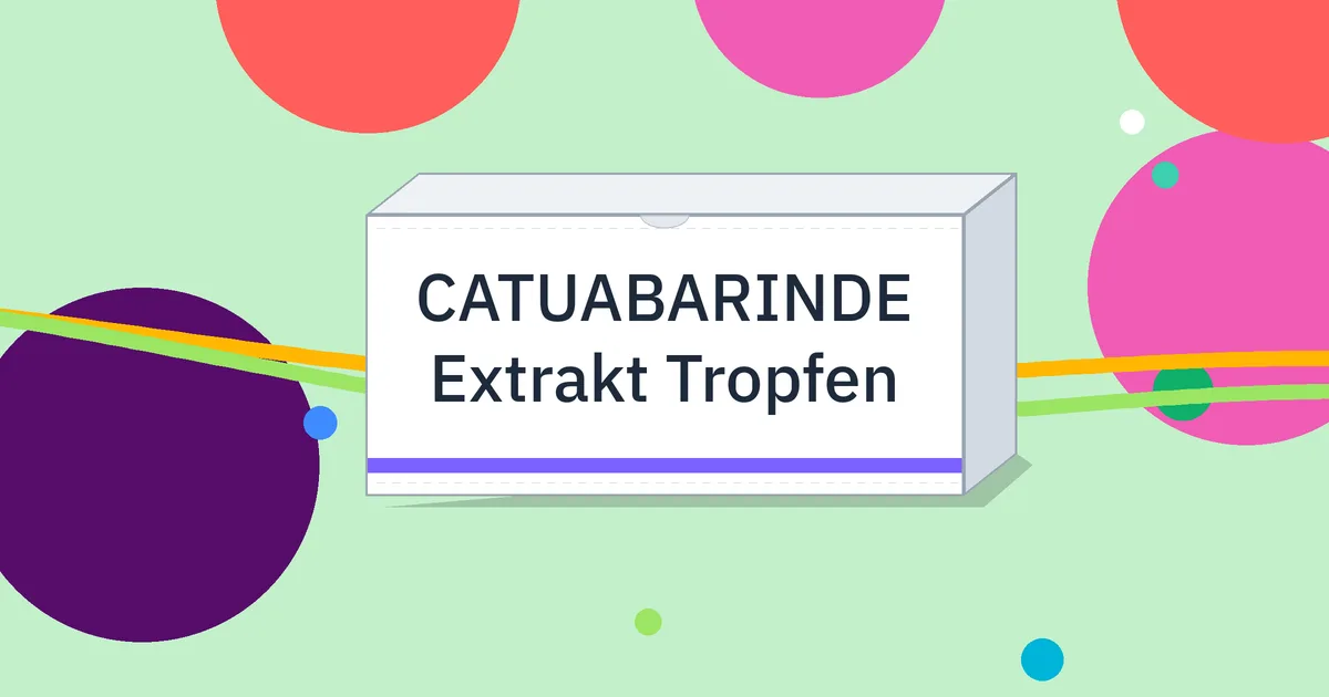 Symbolbild: Packung mit der Aufschrift CATUABARINDE Extrakt Tropfen (PZN 20210981) – Verfügbarkeit und Bezug in Apotheken in Frankfurt am Main