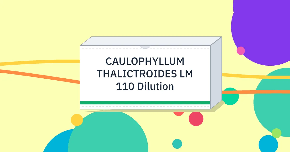 Symbolbild: Packung mit der Aufschrift CAULOPHYLLUM THALICTROIDES LM 110 Dilution (PZN 13435047) – Verfügbarkeit und Bezug in Apotheken in Frankfurt am Main