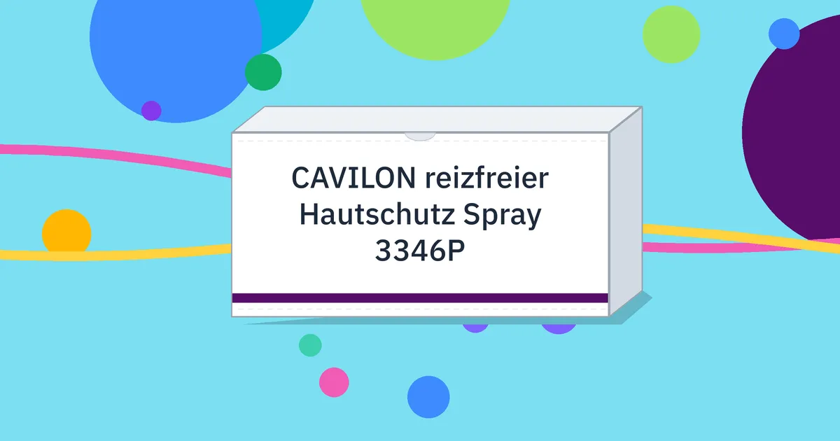 Symbolbild: Packung mit der Aufschrift CAVILON reizfreier Hautschutz Spray 3346P (PZN 06144220) – Verfügbarkeit und Bezug in Apotheken in Frankfurt am Main