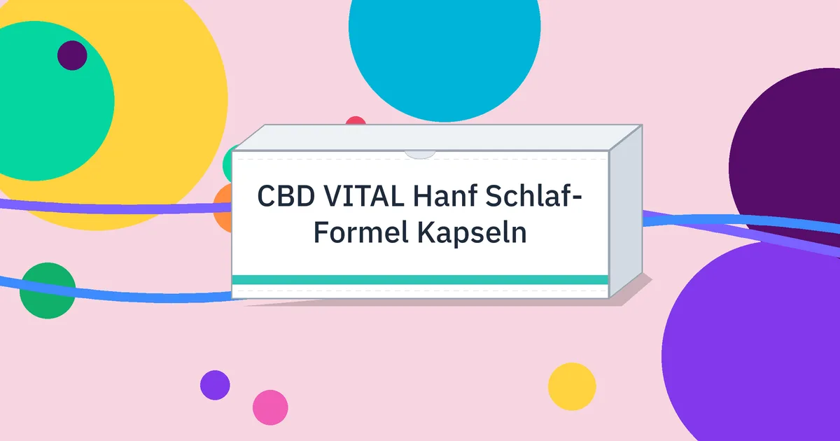 Symbolbild: Packung mit der Aufschrift CBD VITAL Hanf Schlaf-Formel Kapseln (PZN 17362753) – Verfügbarkeit und Bezug in Apotheken in Frankfurt am Main