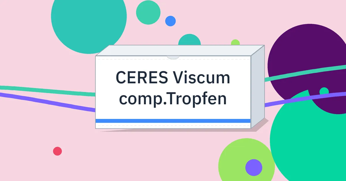 Symbolbild: Packung mit der Aufschrift CERES Viscum comp.Tropfen (PZN 00639311) – Verfügbarkeit und Bezug in Apotheken in Frankfurt am Main