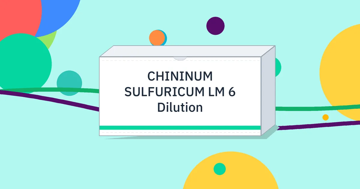 Symbolbild: Packung mit der Aufschrift CHININUM SULFURICUM LM 6 Dilution (PZN 09649831) – Verfügbarkeit und Bezug in Apotheken in Frankfurt am Main