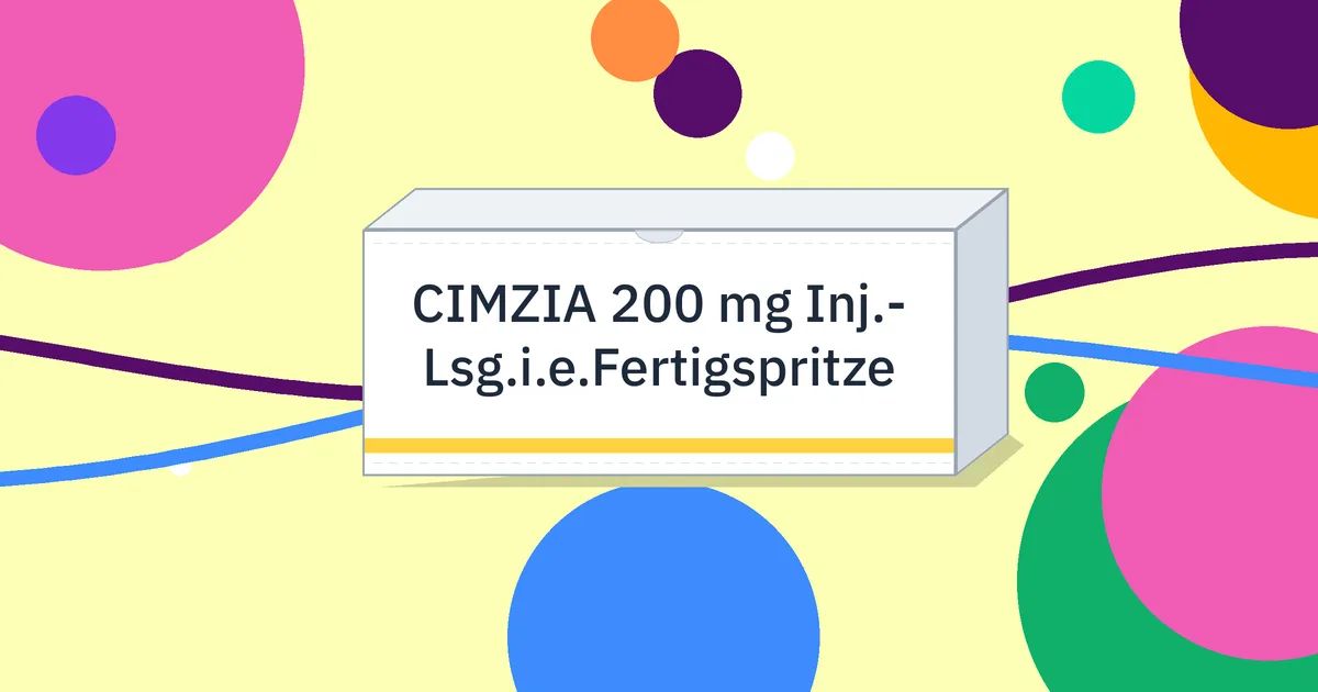Symbolbild: Packung mit der Aufschrift CIMZIA 200 mg Inj.-Lsg.i.e.Fertigspritze (PZN 11032322) – Verfügbarkeit und Bezug in Apotheken in Frankfurt am Main