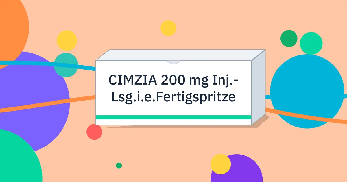 Symbolbild: Packung mit der Aufschrift CIMZIA 200 mg Inj.-Lsg.i.e.Fertigspritze (PZN 17997629) – Verfügbarkeit und Bezug in Apotheken in Frankfurt am Main
