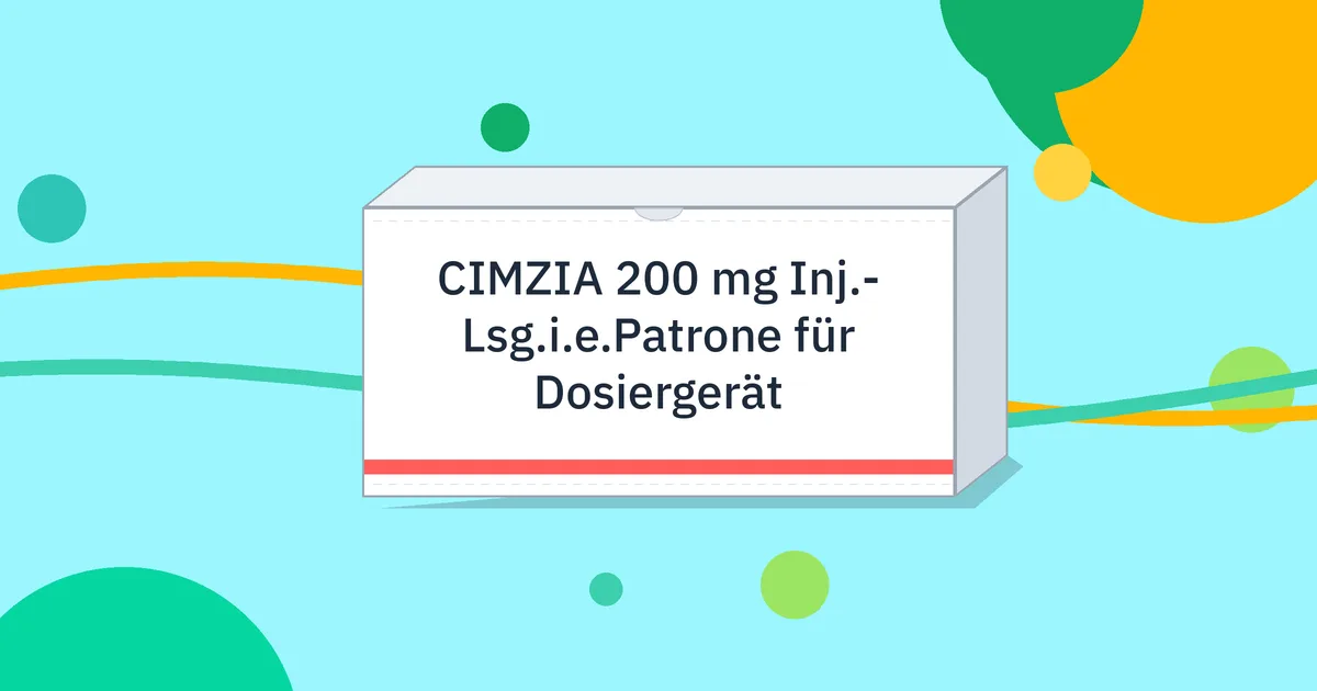 Symbolbild: Packung mit der Aufschrift CIMZIA 200 mg Inj.-Lsg.i.e.Patrone für Dosiergerät (PZN 14420125) – Verfügbarkeit und Bezug in Apotheken in Frankfurt am Main