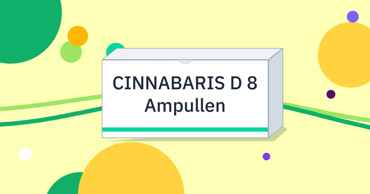Symbolbild: Packung mit der Aufschrift CINNABARIS D 8 Ampullen (PZN 11705264) – Verfügbarkeit und Bezug in Apotheken in Frankfurt am Main