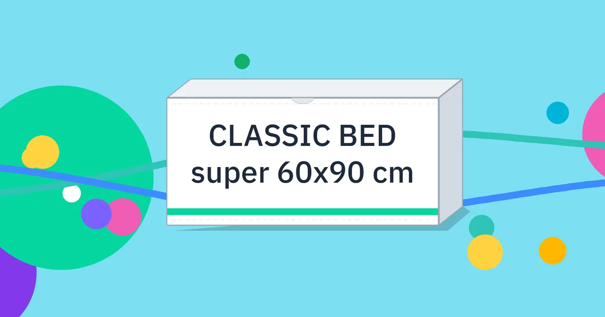 Symbolbild: Packung mit der Aufschrift CLASSIC BED super 60x90 cm (PZN 08835098) – Verfügbarkeit und Bezug in Apotheken in Frankfurt am Main