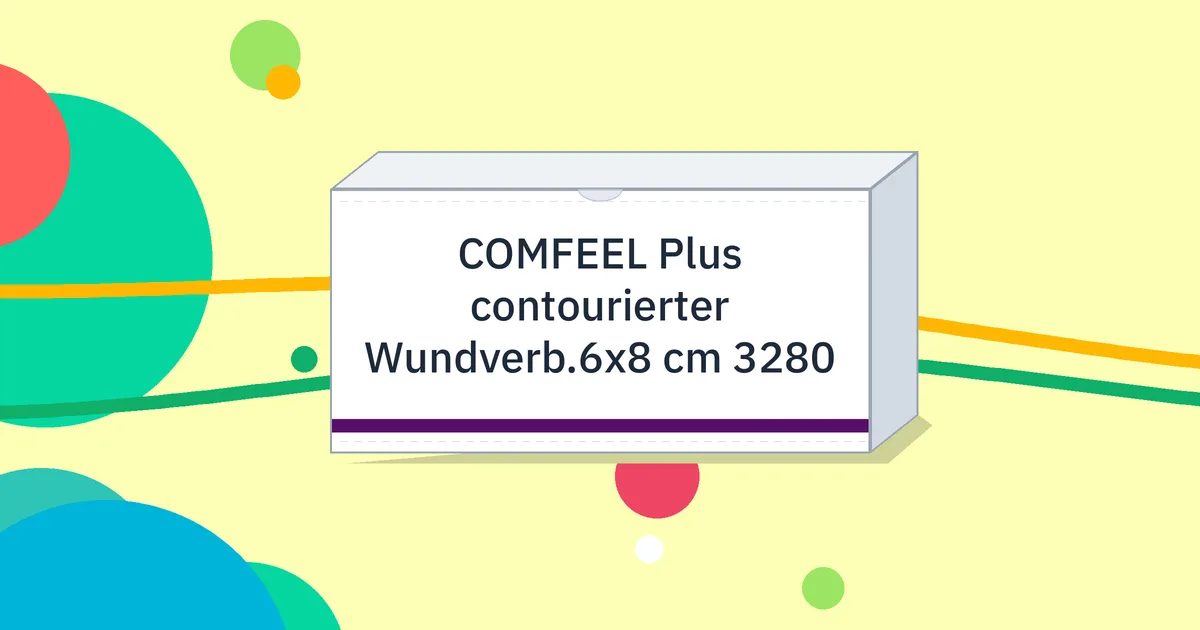 Symbolbild: Packung mit der Aufschrift COMFEEL Plus contourierter Wundverb.6x8 cm 3280 (PZN 09198251) – Verfügbarkeit und Bezug in Apotheken in Frankfurt am Main