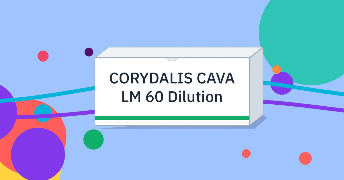 Symbolbild: Packung mit der Aufschrift CORYDALIS CAVA LM 60 Dilution (PZN 13453789) – Verfügbarkeit und Bezug in Apotheken in Frankfurt am Main