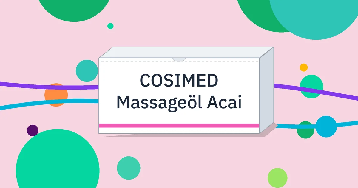 Symbolbild: Packung mit der Aufschrift COSIMED Massageöl Acai (PZN 15746024) – Verfügbarkeit und Bezug in Apotheken in Frankfurt am Main