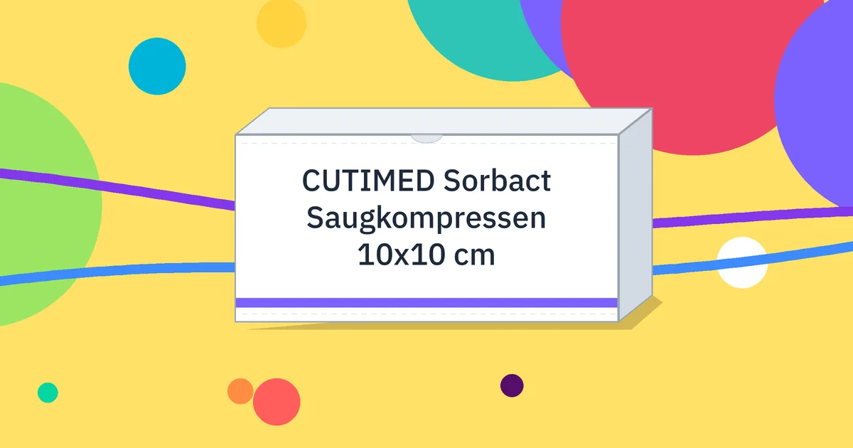 Symbolbild: Packung mit der Aufschrift CUTIMED Sorbact Saugkompressen 10x10 cm (PZN 01649062) – Verfügbarkeit und Bezug in Apotheken in Frankfurt am Main