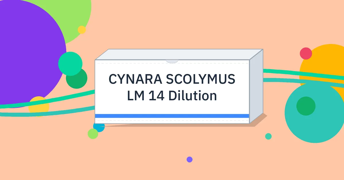 Symbolbild: Packung mit der Aufschrift CYNARA SCOLYMUS LM 14 Dilution (PZN 13459591) – Verfügbarkeit und Bezug in Apotheken in Frankfurt am Main