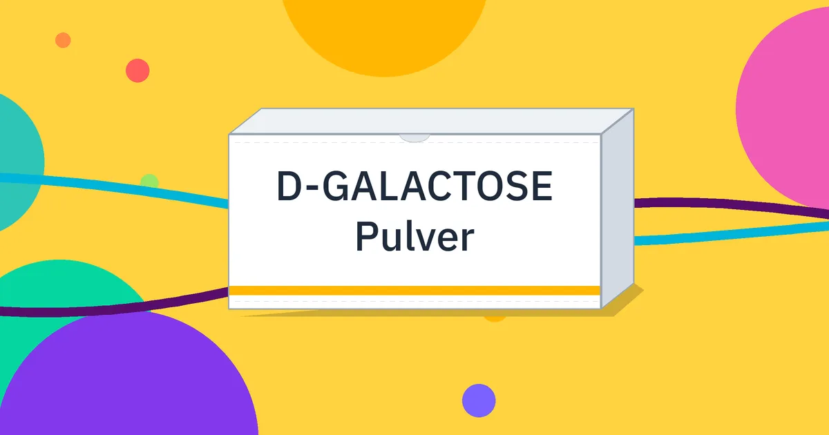 Symbolbild: Packung mit der Aufschrift D-GALACTOSE Pulver (PZN 09082790) – Verfügbarkeit und Bezug in Apotheken in Frankfurt am Main
