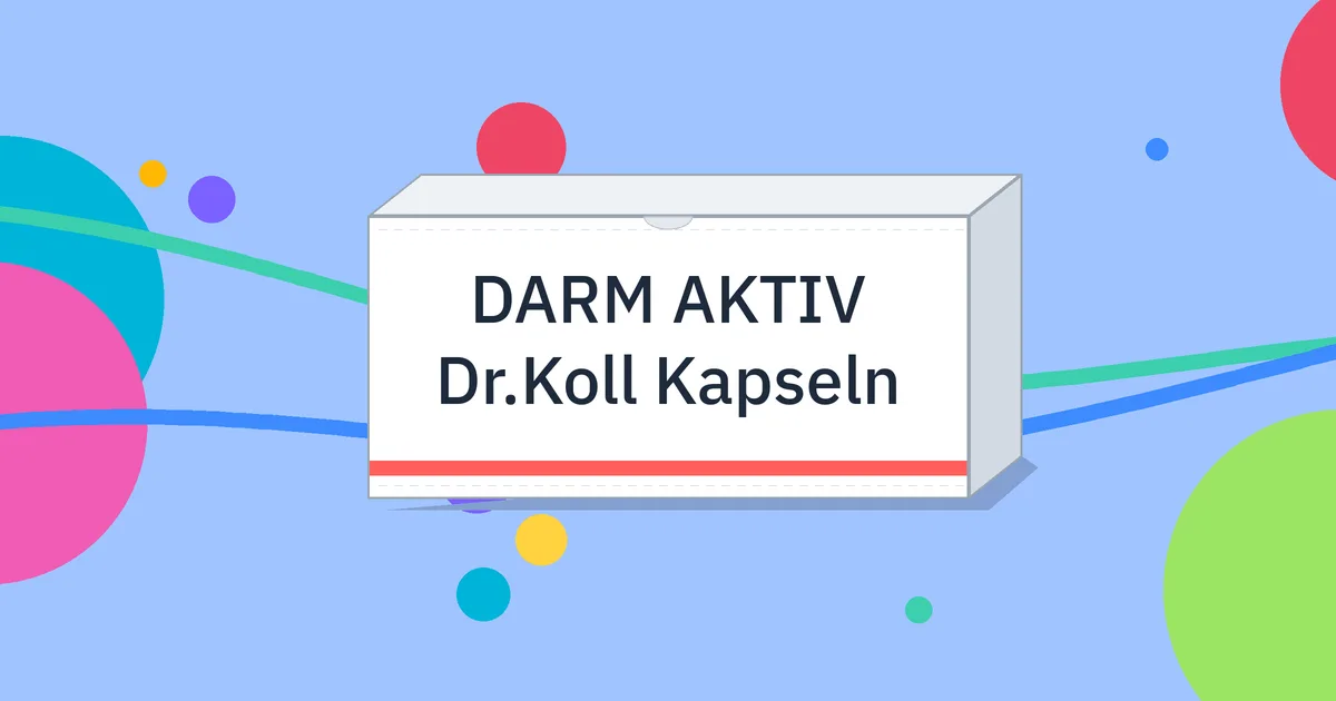 Symbolbild: Packung mit der Aufschrift DARM AKTIV Dr.Koll Kapseln (PZN 12801679) – Verfügbarkeit und Bezug in Apotheken in Frankfurt am Main