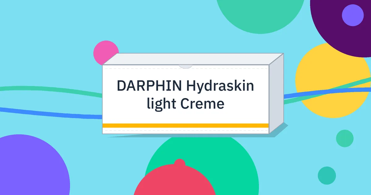 Symbolbild: Packung mit der Aufschrift DARPHIN Hydraskin light Creme (PZN 17390614) – Verfügbarkeit und Bezug in Apotheken in Frankfurt am Main