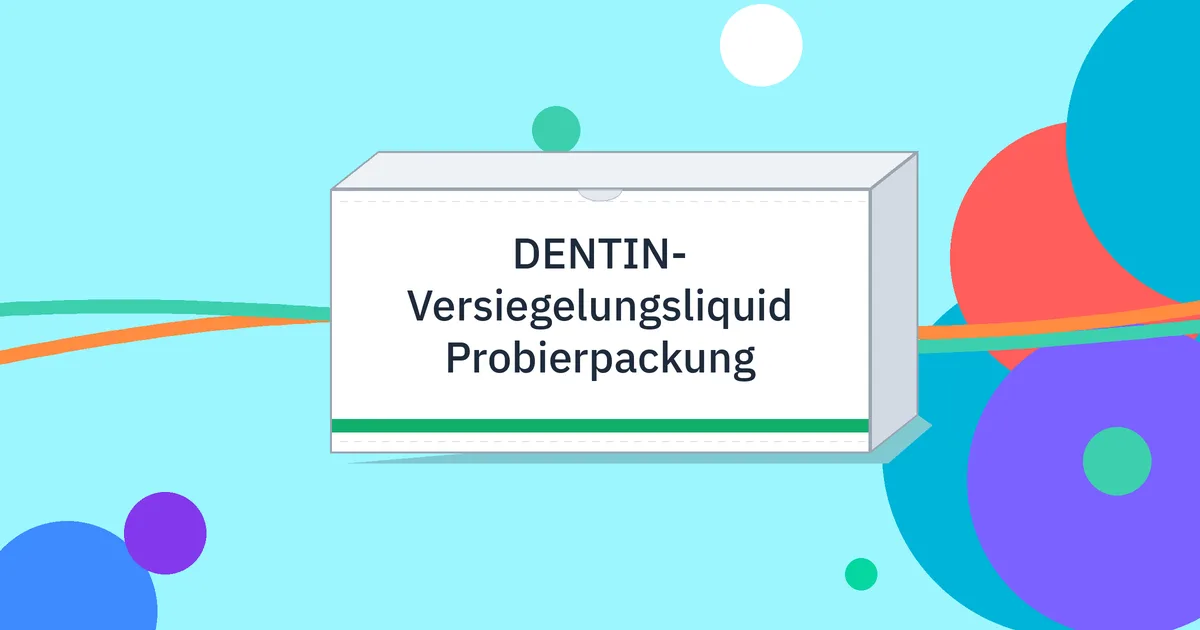 Symbolbild: Packung mit der Aufschrift DENTIN-Versiegelungsliquid Probierpackung (PZN 17439579) – Verfügbarkeit und Bezug in Apotheken in Frankfurt am Main