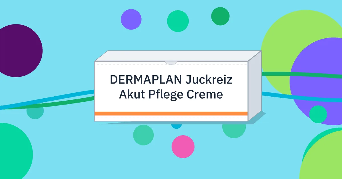 Symbolbild: Packung mit der Aufschrift DERMAPLAN Juckreiz Akut Pflege Creme (PZN 01451621) – Verfügbarkeit und Bezug in Apotheken in Frankfurt am Main