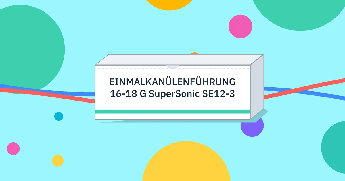 Symbolbild: Packung mit der Aufschrift EINMALKANÜLENFÜHRUNG 16-18 G SuperSonic SE12-3 (PZN 20288782) – Verfügbarkeit und Bezug in Apotheken in Frankfurt am Main