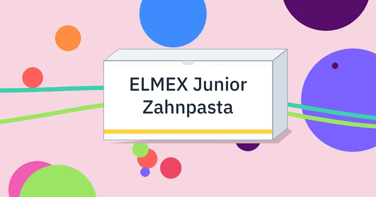 Symbolbild: Packung mit der Aufschrift ELMEX Junior Zahnpasta (PZN 04878633) – Verfügbarkeit und Bezug in Apotheken in Frankfurt am Main