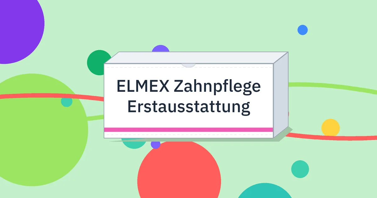Symbolbild: Packung mit der Aufschrift ELMEX Zahnpflege Erstausstattung (PZN 15635158) – Verfügbarkeit und Bezug in Apotheken in Frankfurt am Main