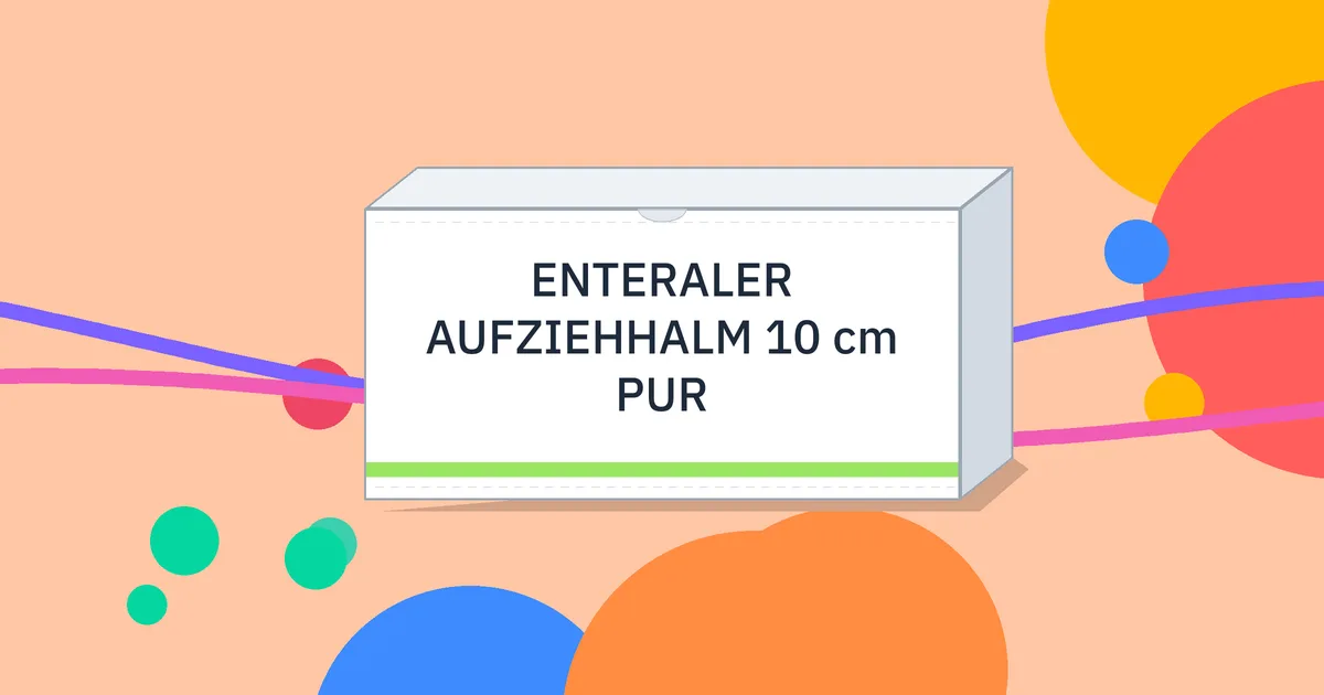 Symbolbild: Packung mit der Aufschrift ENTERALER AUFZIEHHALM 10 cm PUR (PZN 20003414) – Verfügbarkeit und Bezug in Apotheken in Frankfurt am Main