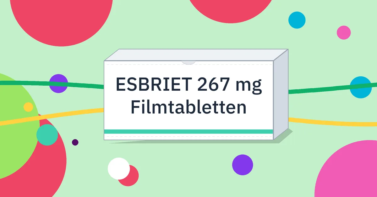 Symbolbild: Packung mit der Aufschrift ESBRIET 267 mg Filmtabletten (PZN 16160409) – Verfügbarkeit und Bezug in Apotheken in Frankfurt am Main
