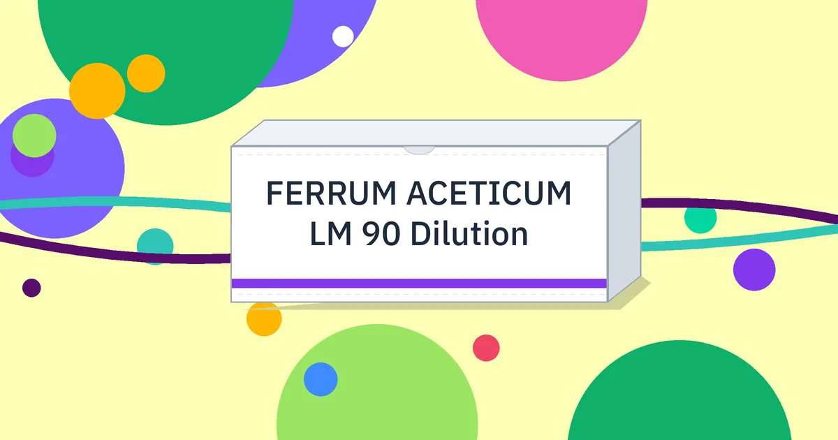 Symbolbild: Packung mit der Aufschrift FERRUM ACETICUM LM 90 Dilution (PZN 13488612) – Verfügbarkeit und Bezug in Apotheken in Frankfurt am Main