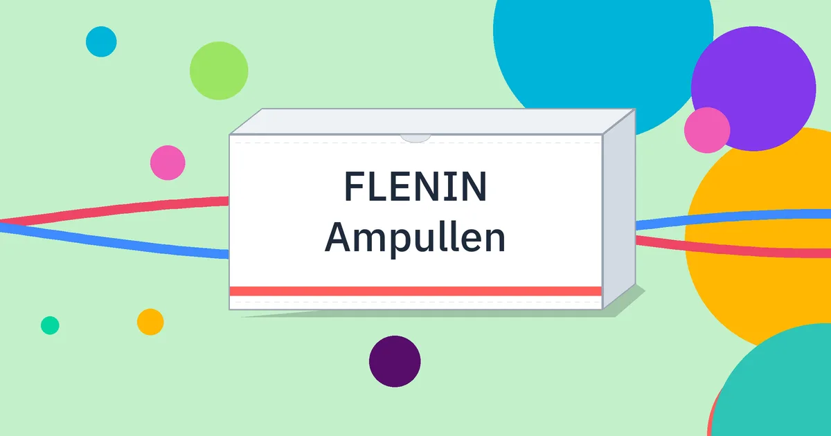 Symbolbild: Packung mit der Aufschrift FLENIN Ampullen (PZN 04393999) – Verfügbarkeit und Bezug in Apotheken in Frankfurt am Main