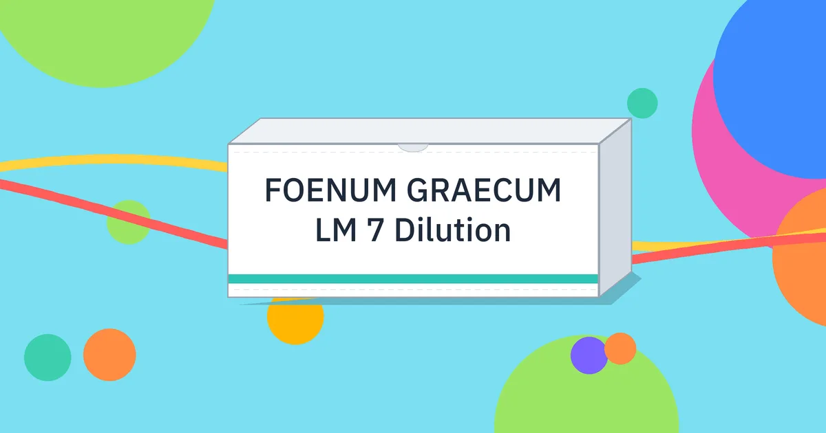 Symbolbild: Packung mit der Aufschrift FOENUM GRAECUM LM 7 Dilution (PZN 13490112) – Verfügbarkeit und Bezug in Apotheken in Frankfurt am Main