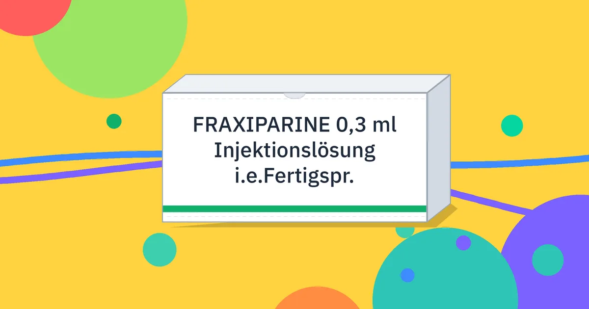 Symbolbild: Packung mit der Aufschrift FRAXIPARINE 0,3 ml Injektionslösung i.e.Fertigspr. (PZN 02783532) – Verfügbarkeit und Bezug in Apotheken in Frankfurt am Main