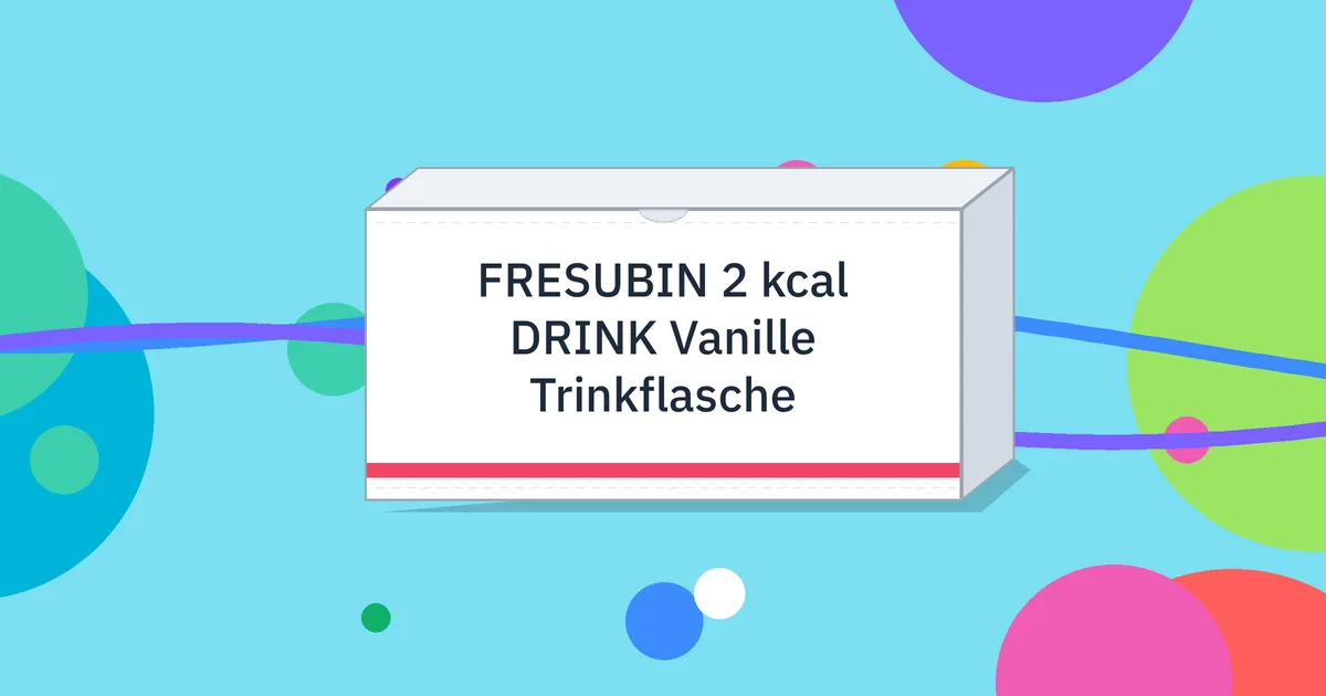 Symbolbild: Packung mit der Aufschrift FRESUBIN 2 kcal DRINK Vanille Trinkflasche (PZN 00264093) – Verfügbarkeit und Bezug in Apotheken in Frankfurt am Main