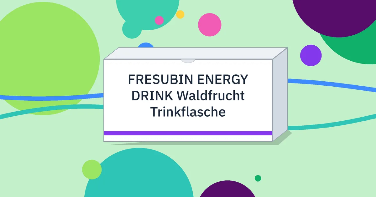 Symbolbild: Packung mit der Aufschrift FRESUBIN ENERGY DRINK Waldfrucht Trinkflasche (PZN 10134115) – Verfügbarkeit und Bezug in Apotheken in Frankfurt am Main