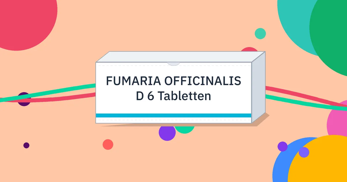 Symbolbild: Packung mit der Aufschrift FUMARIA OFFICINALIS D 6 Tabletten (PZN 07595580) – Verfügbarkeit und Bezug in Apotheken in Frankfurt am Main