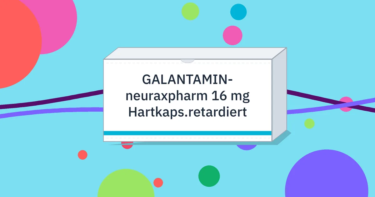 Symbolbild: Packung mit der Aufschrift GALANTAMIN-neuraxpharm 16 mg Hartkaps.retardiert (PZN 09381788) – Verfügbarkeit und Bezug in Apotheken in Frankfurt am Main