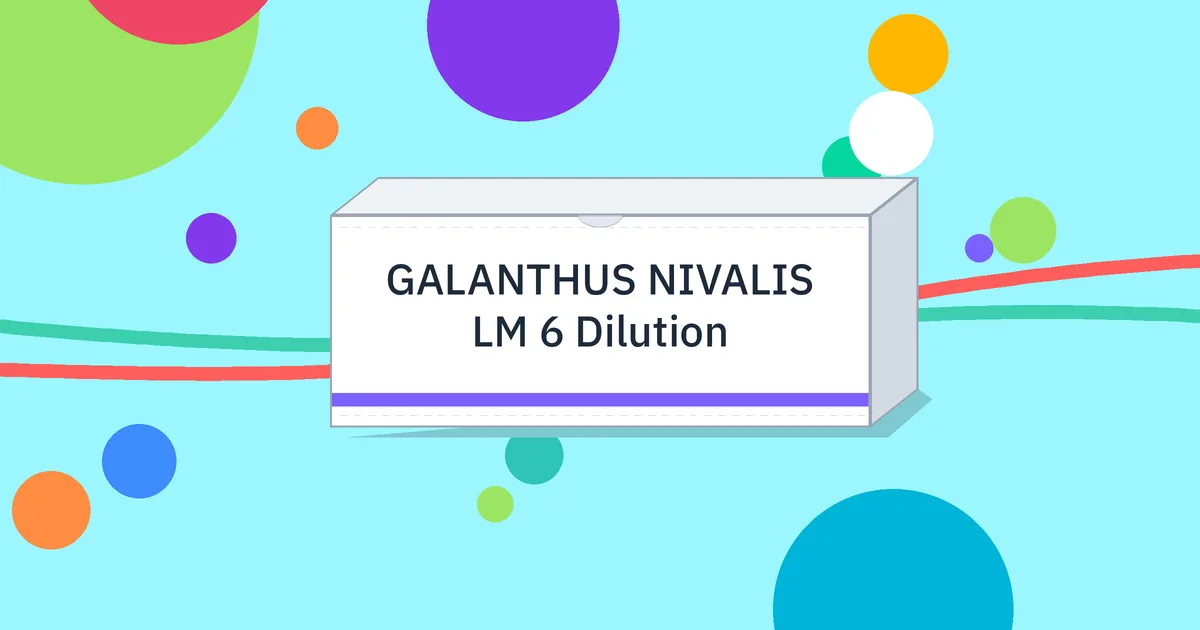 Symbolbild: Packung mit der Aufschrift GALANTHUS NIVALIS LM 6 Dilution (PZN 13494736) – Verfügbarkeit und Bezug in Apotheken in Frankfurt am Main