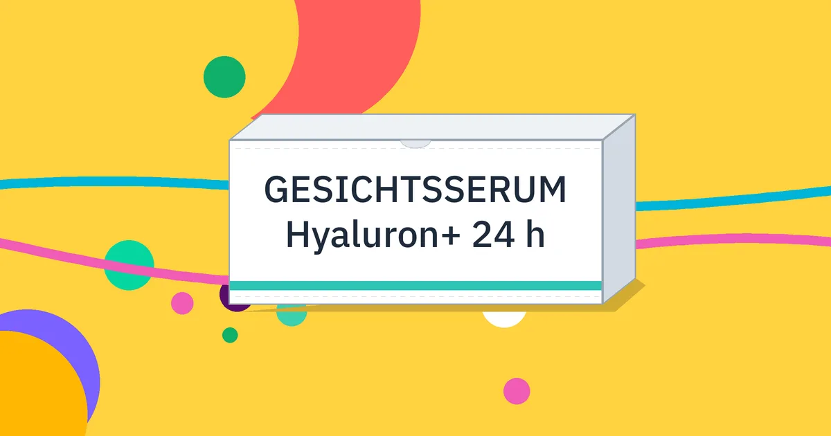 Symbolbild: Packung mit der Aufschrift GESICHTSSERUM Hyaluron+ 24 h (PZN 17429055) – Verfügbarkeit und Bezug in Apotheken in Frankfurt am Main