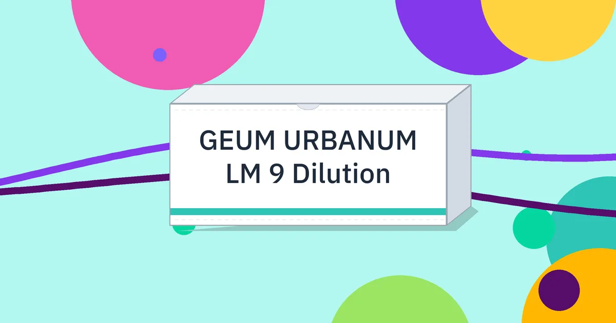 Symbolbild: Packung mit der Aufschrift GEUM URBANUM LM 9 Dilution (PZN 13543707) – Verfügbarkeit und Bezug in Apotheken in Frankfurt am Main