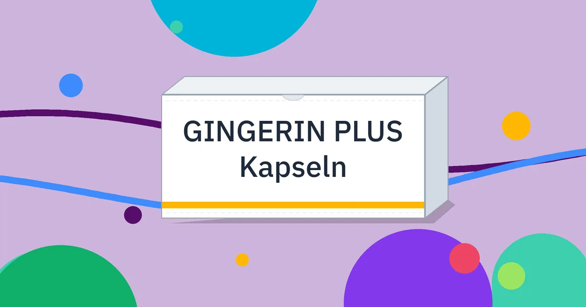 Symbolbild: Packung mit der Aufschrift GINGERIN PLUS Kapseln (PZN 17168040) – Verfügbarkeit und Bezug in Apotheken in Frankfurt am Main