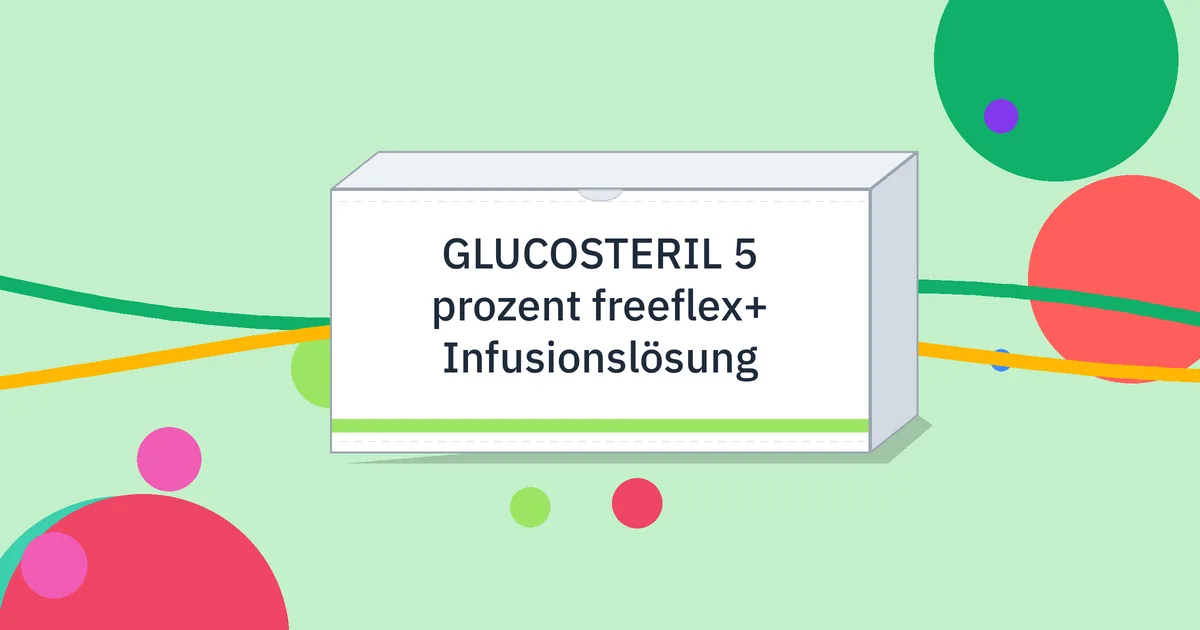 Symbolbild: Packung mit der Aufschrift GLUCOSTERIL 5 prozent freeflex+ Infusionslösung (PZN 09477413) – Verfügbarkeit und Bezug in Apotheken in Frankfurt am Main