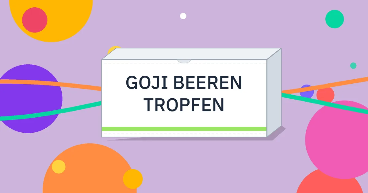 Symbolbild: Packung mit der Aufschrift GOJI BEEREN TROPFEN (PZN 14282309) – Verfügbarkeit und Bezug in Apotheken in Frankfurt am Main
