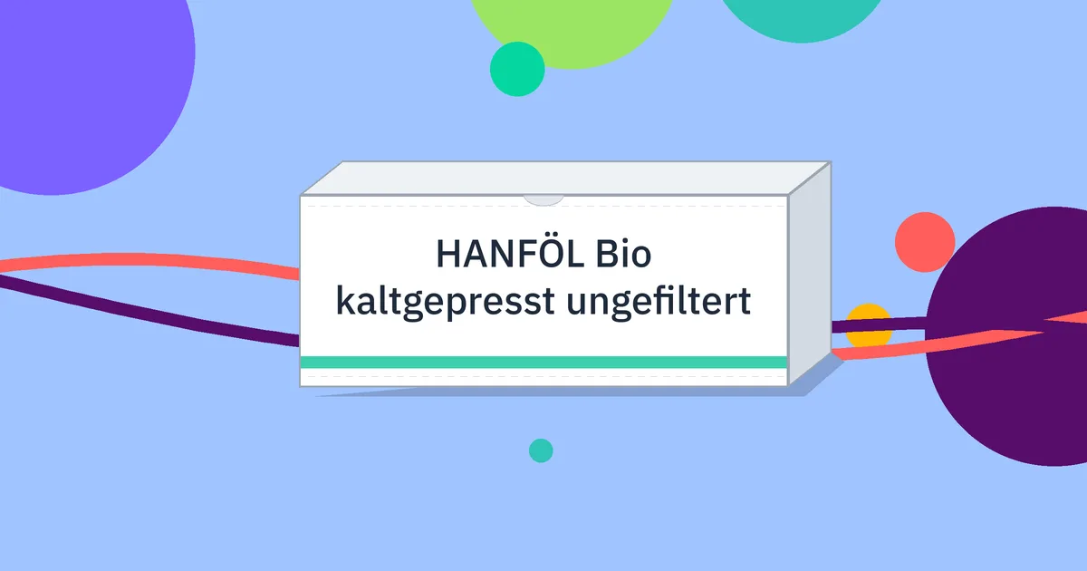 Symbolbild: Packung mit der Aufschrift HANFÖL Bio kaltgepresst ungefiltert (PZN 09727749) – Verfügbarkeit und Bezug in Apotheken in Frankfurt am Main