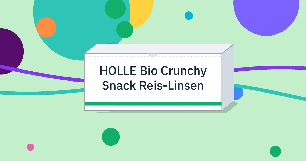 Symbolbild: Packung mit der Aufschrift HOLLE Bio Crunchy Snack Reis-Linsen (PZN 16774910) – Verfügbarkeit und Bezug in Apotheken in Frankfurt am Main