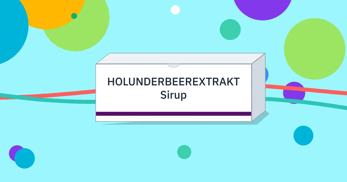 Symbolbild: Packung mit der Aufschrift HOLUNDERBEEREXTRAKT Sirup (PZN 01446117) – Verfügbarkeit und Bezug in Apotheken in Frankfurt am Main