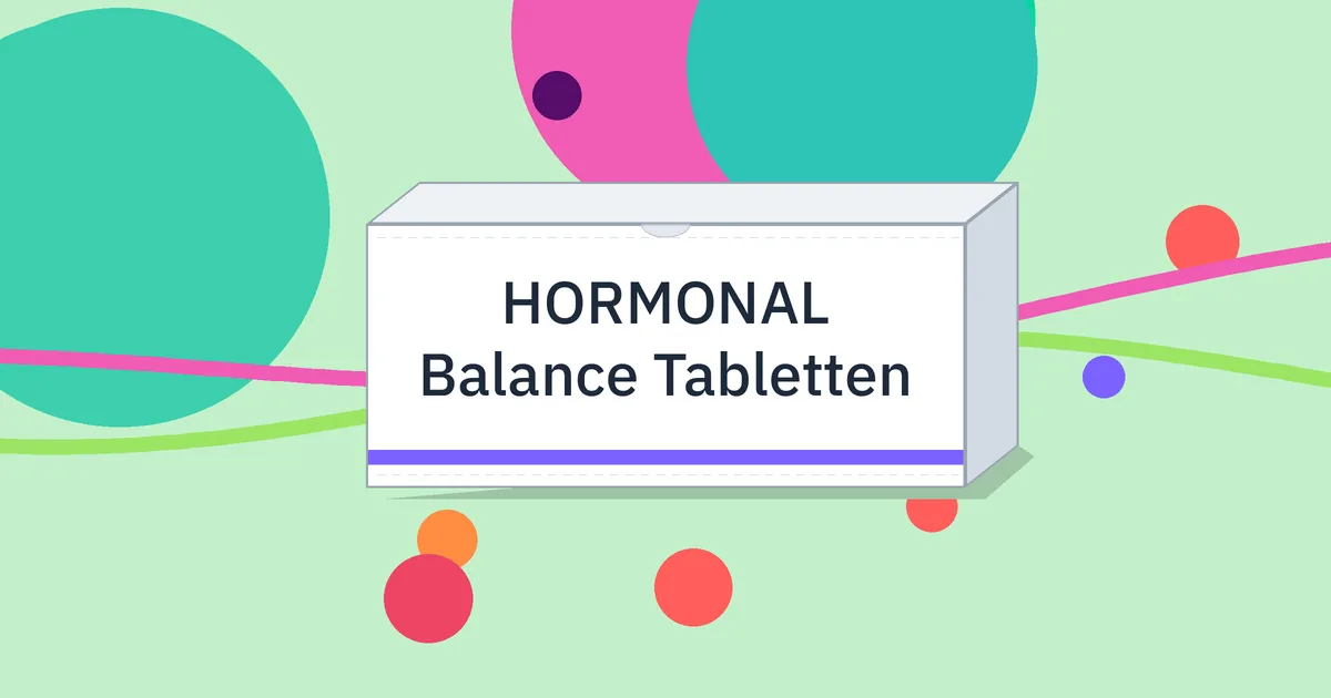 Symbolbild: Packung mit der Aufschrift HORMONAL Balance Tabletten (PZN 19810457) – Verfügbarkeit und Bezug in Apotheken in Frankfurt am Main