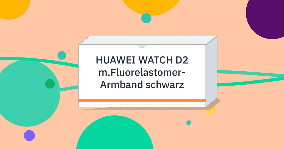Symbolbild: Packung mit der Aufschrift HUAWEI WATCH D2 m.Fluorelastomer-Armband schwarz (PZN 20570998) – Verfügbarkeit und Bezug in Apotheken in Frankfurt am Main