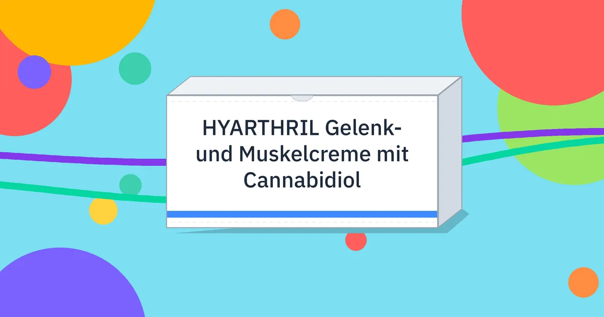 Symbolbild: Packung mit der Aufschrift HYARTHRIL Gelenk- und Muskelcreme mit Cannabidiol (PZN 16574803) – Verfügbarkeit und Bezug in Apotheken in Frankfurt am Main
