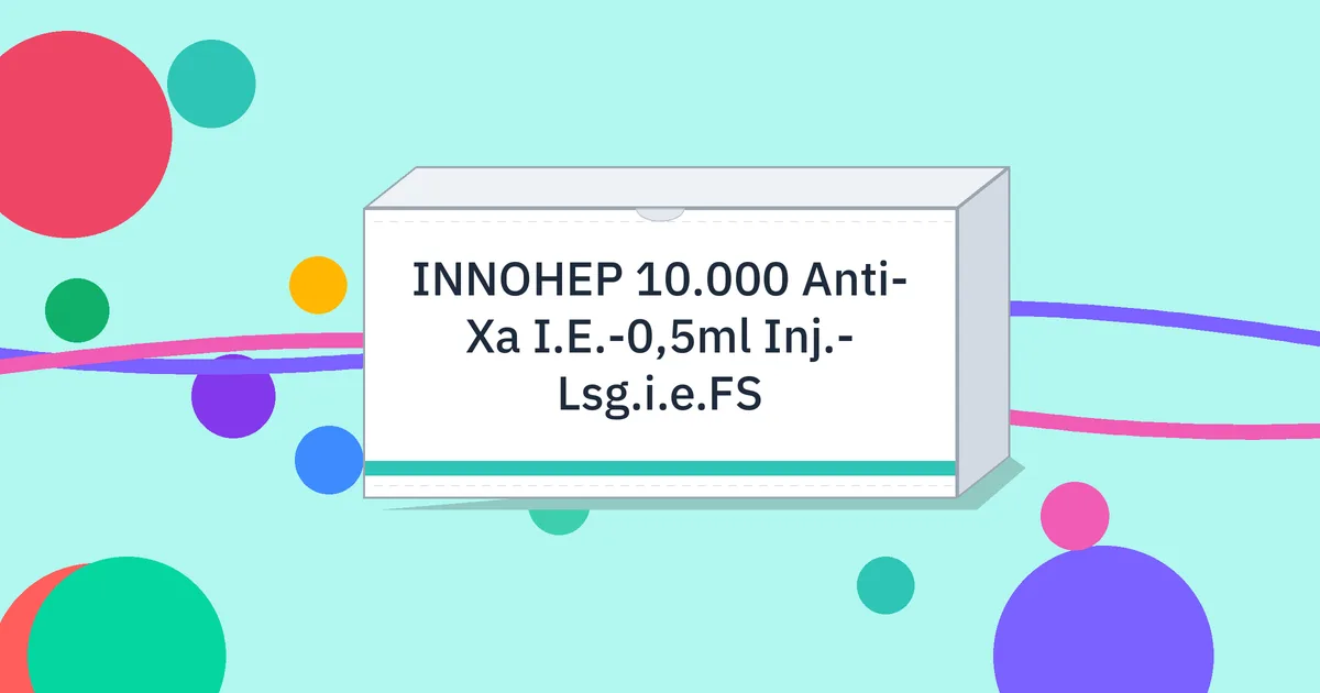 Symbolbild: Packung mit der Aufschrift INNOHEP 10.000 Anti-Xa I.E.-0,5ml Inj.-Lsg.i.e.FS (PZN 18379862) – Verfügbarkeit und Bezug in Apotheken in Frankfurt am Main