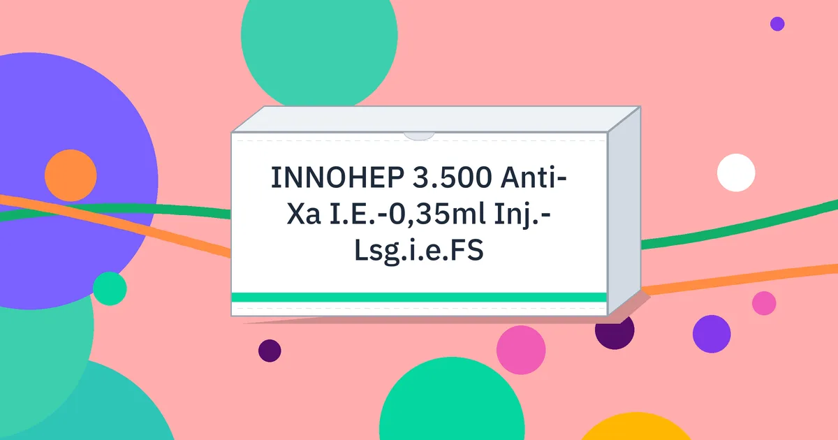 Symbolbild: Packung mit der Aufschrift INNOHEP 3.500 Anti-Xa I.E.-0,35ml Inj.-Lsg.i.e.FS (PZN 19761061) – Verfügbarkeit und Bezug in Apotheken in Frankfurt am Main