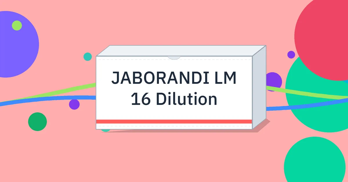 Symbolbild: Packung mit der Aufschrift JABORANDI LM 16 Dilution (PZN 12915294) – Verfügbarkeit und Bezug in Apotheken in Frankfurt am Main