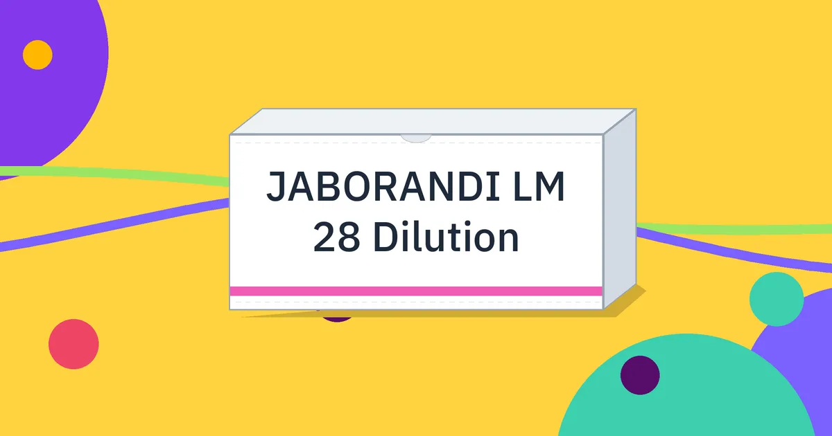 Symbolbild: Packung mit der Aufschrift JABORANDI LM 28 Dilution (PZN 12915443) – Verfügbarkeit und Bezug in Apotheken in Frankfurt am Main